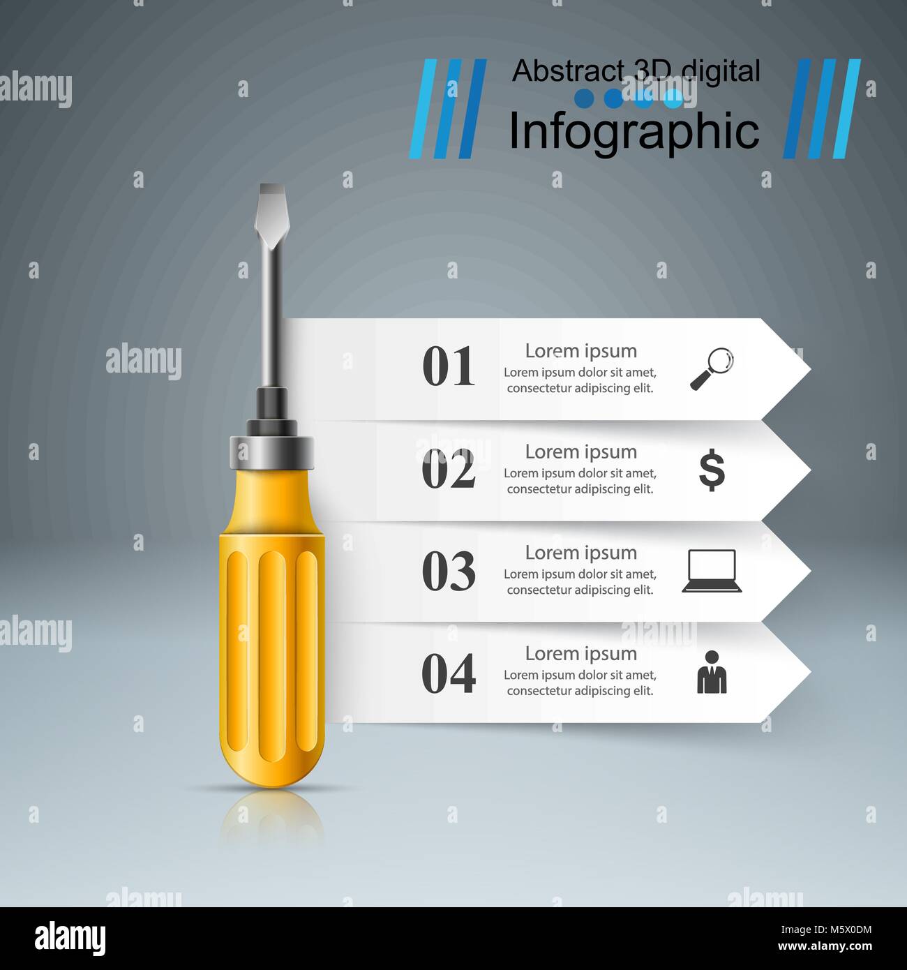 Wrench, screw, repair icon. Business infographic Stock Vector Image ...