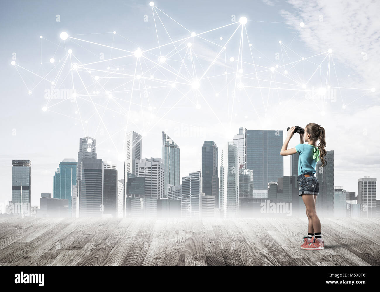 Concept of social wireless connection and internet use for commu Stock ...