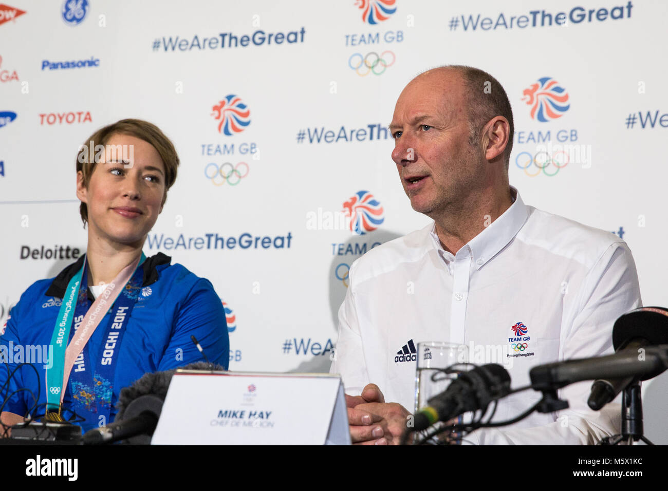 London, UK. 26th February, 2018. Mike Hay, Team GB Chef de Mission ...