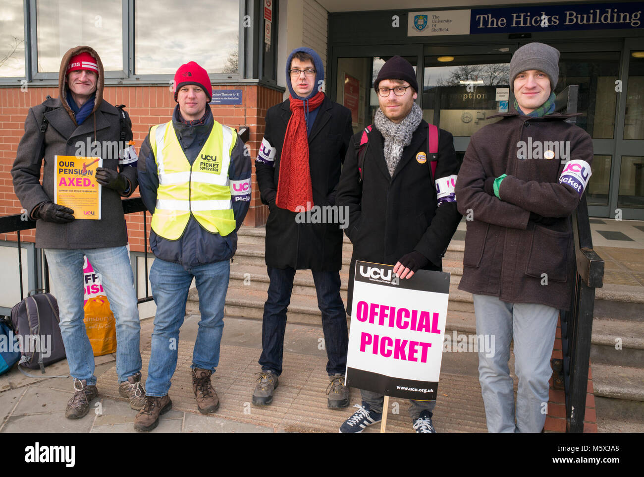 Sheffield, UK, 26th February 2018. University of Sheffield staff ...