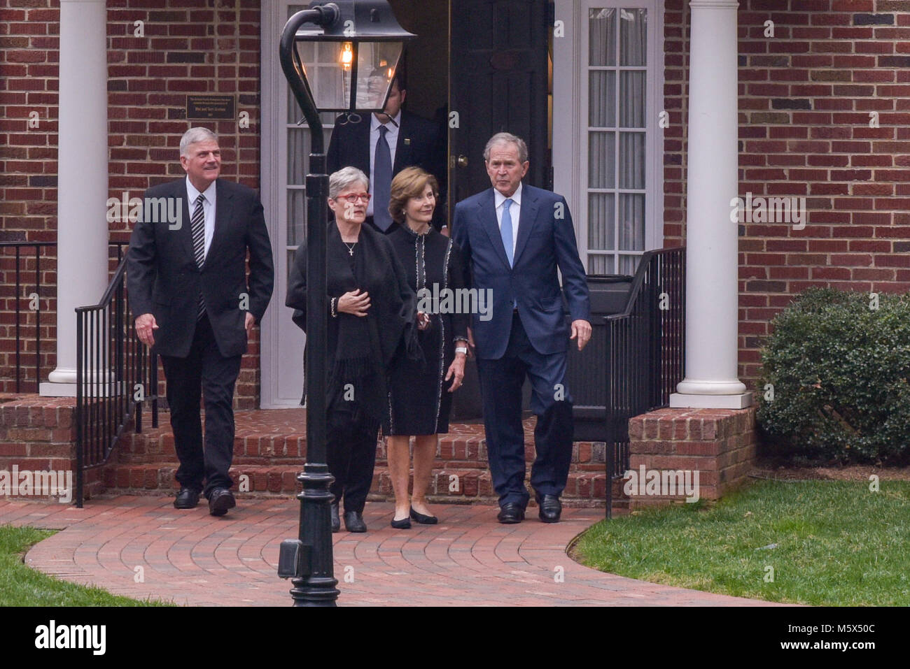 Charlotte, NC, USA. 26 Feb, 2018. Franklin Graham & wife Jane greet ...