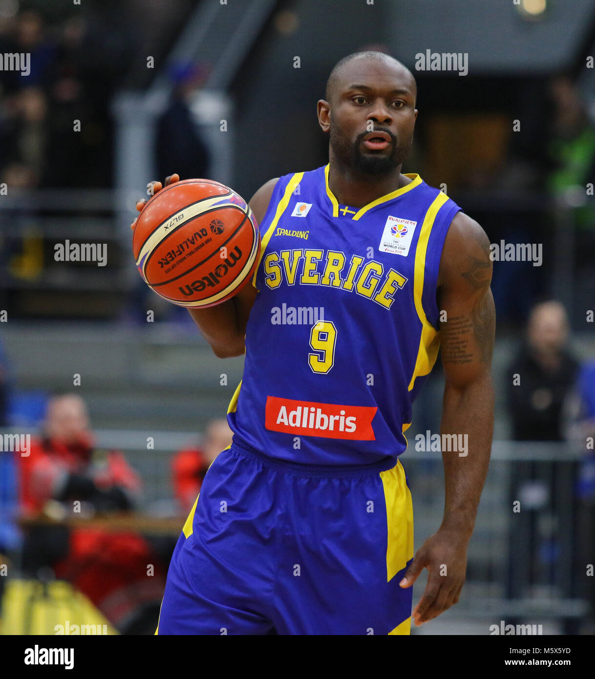 Kiev, Ukraine. 26th February 2018. Thomas MASSAMBA of Sweden in action ...