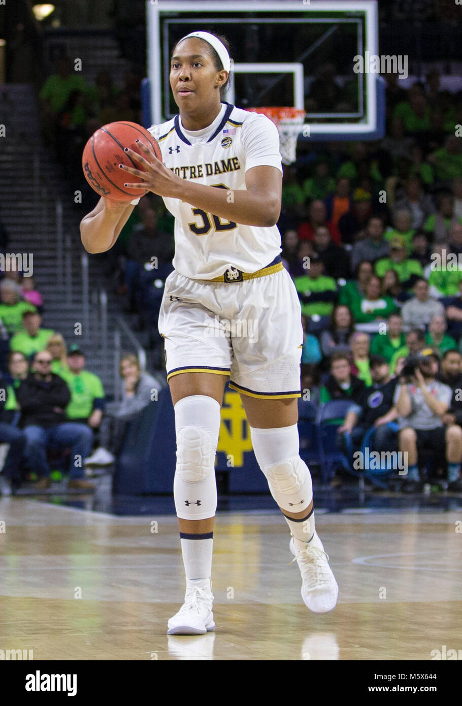 South Bend, Indiana, USA. 25th Feb, 2018. Notre Dame forward Danielle ...