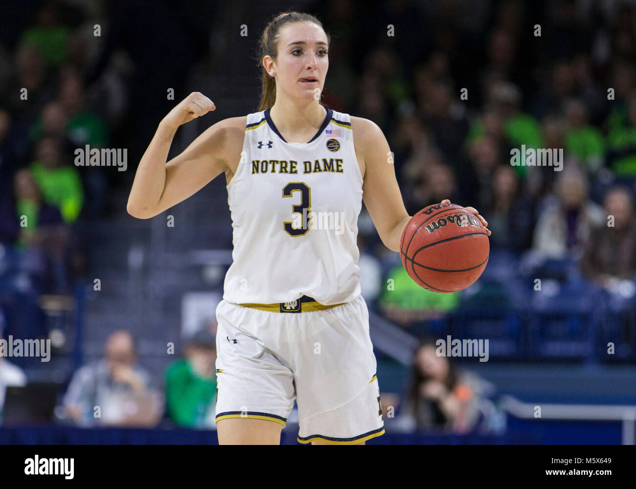 South Bend, Indiana, USA. 25th Feb, 2018. Notre Dame guard Marina ...