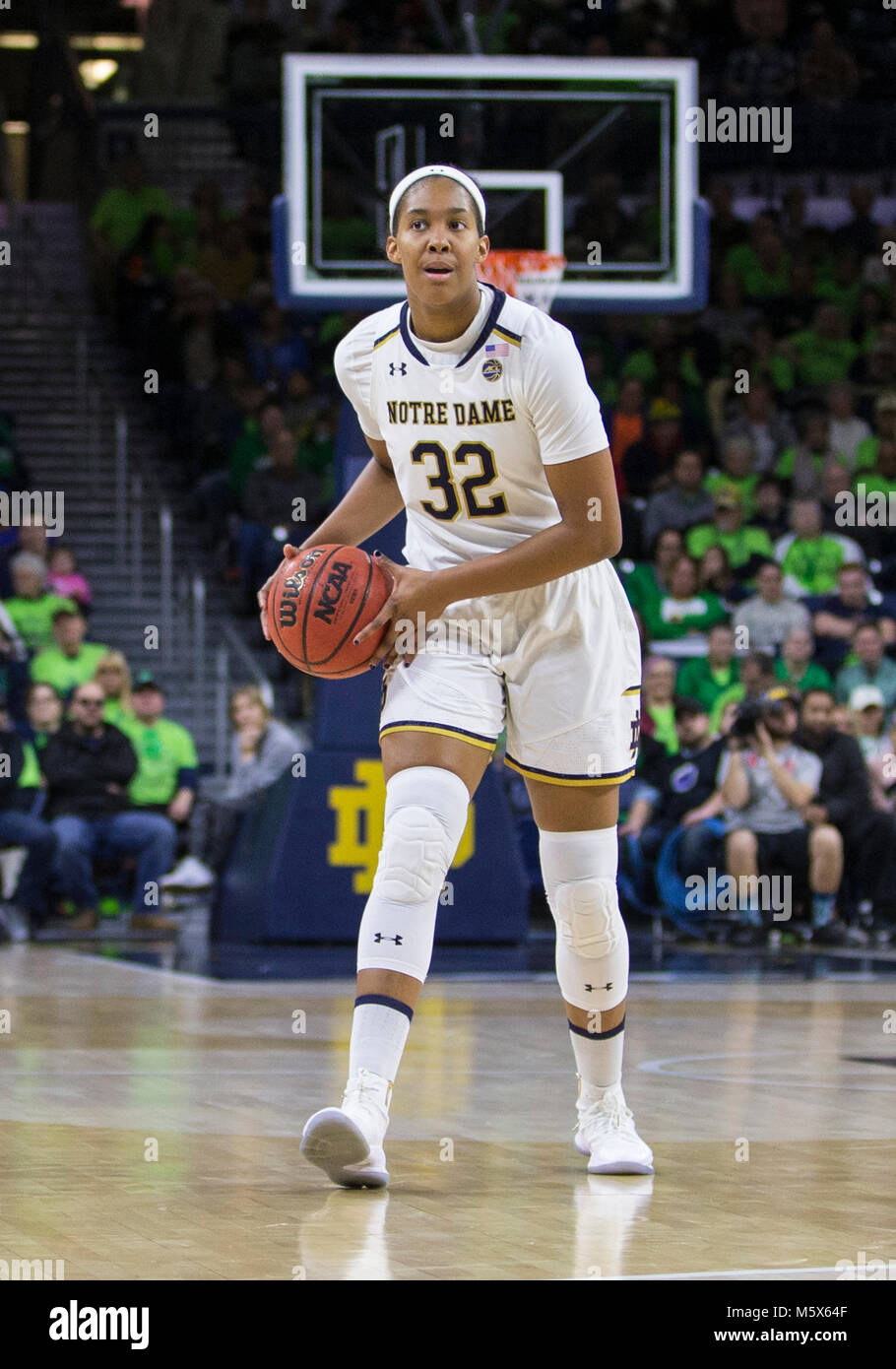 South Bend, Indiana, USA. 25th Feb, 2018. Notre Dame forward Danielle ...