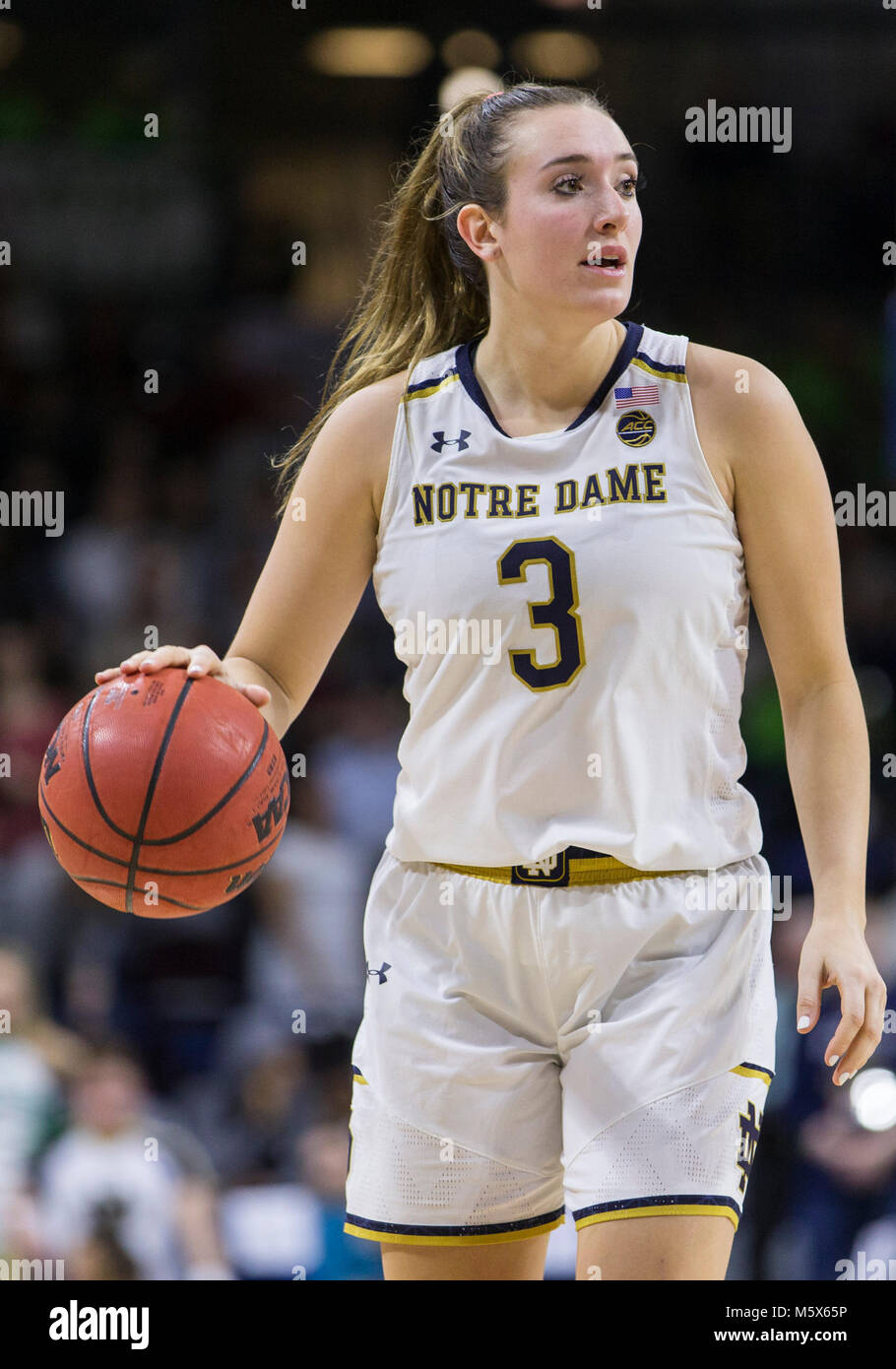 South Bend, Indiana, USA. 25th Feb, 2018. Notre Dame guard Marina ...