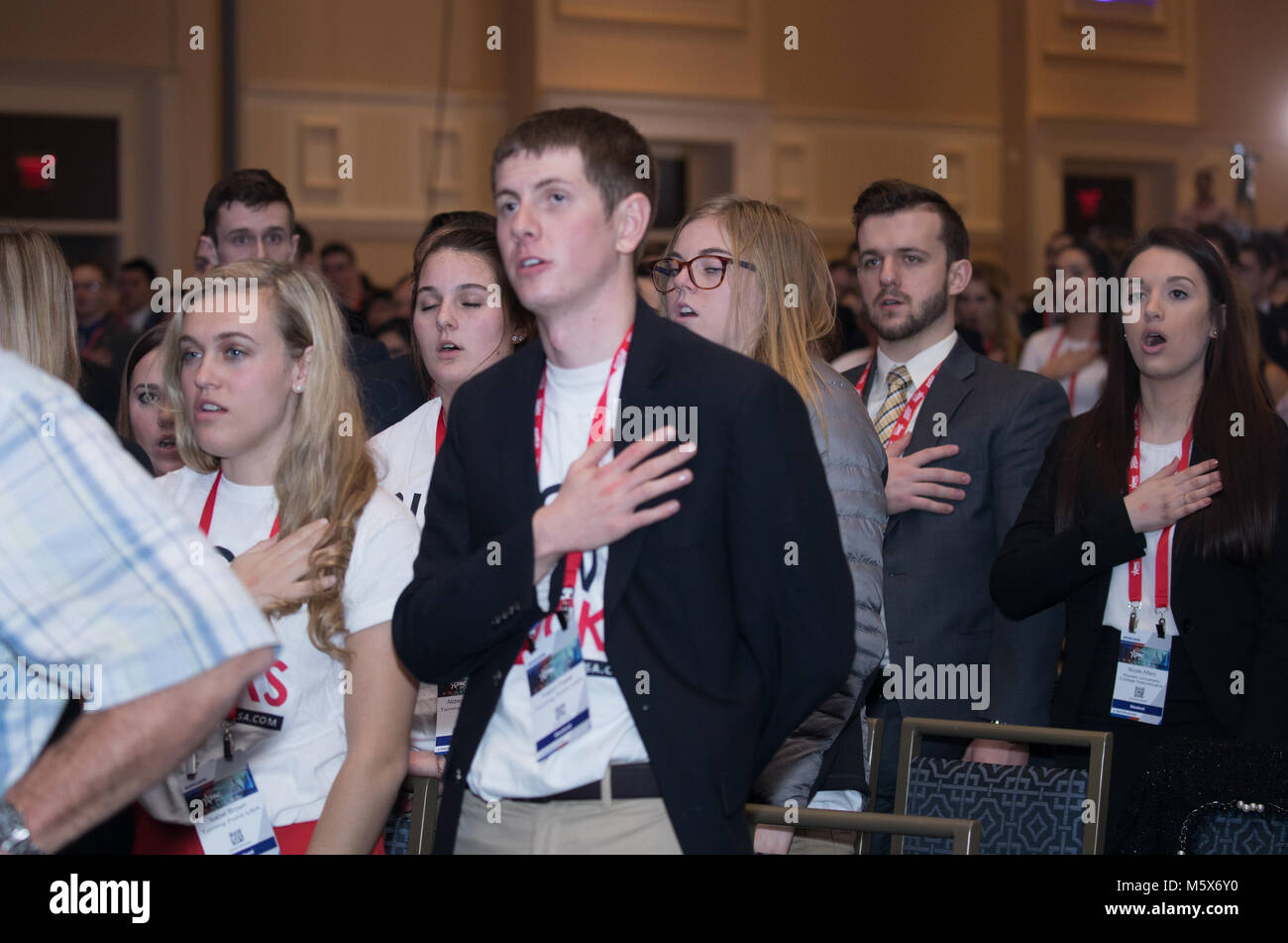 Reciting the Pledge of Allegiance at the 2018 Conservative Political ...