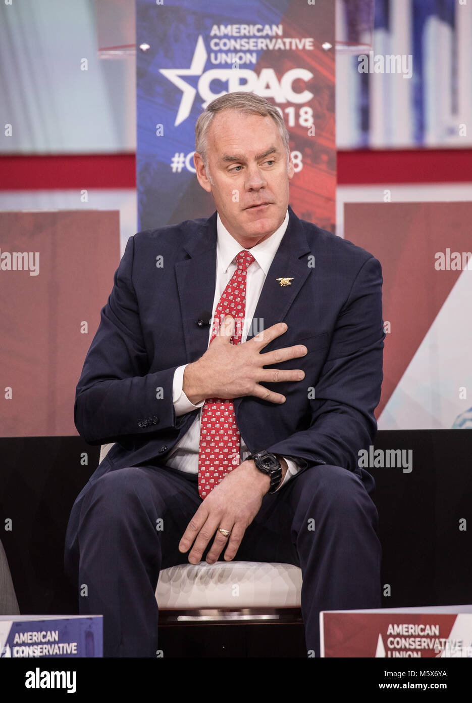 Secretary of Interior Ryan Zinke (photo) appears in conversation with ...