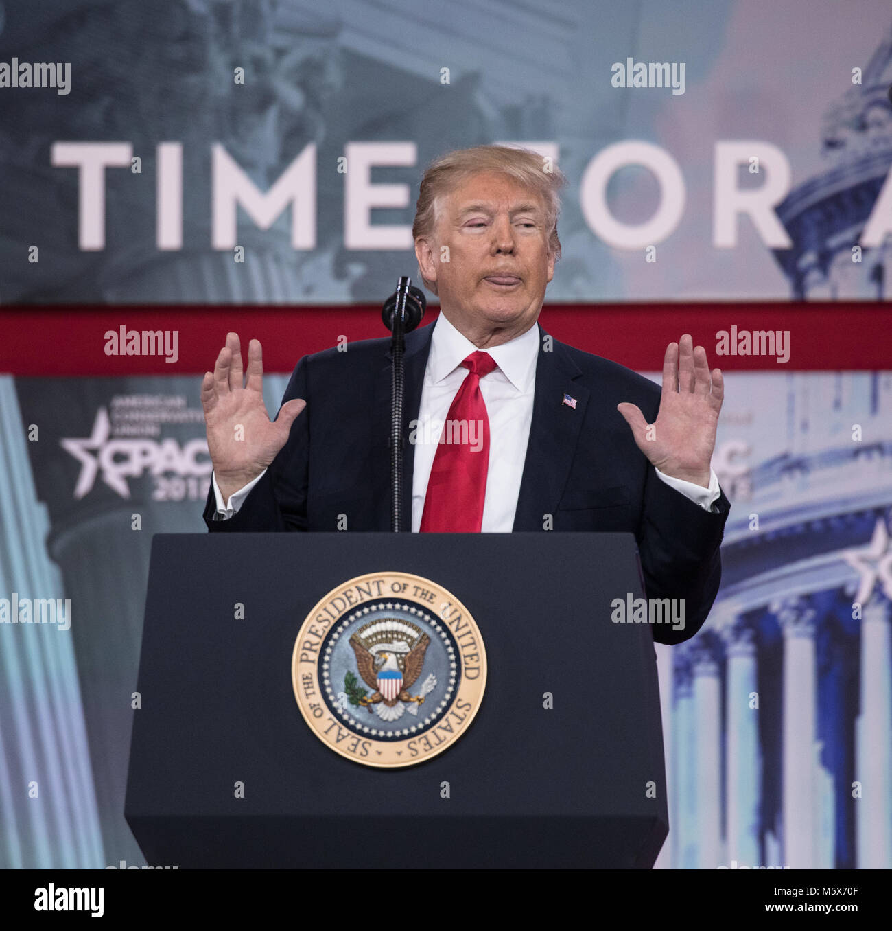 President Donald Trump went off script in a 75 minute speech to a ...
