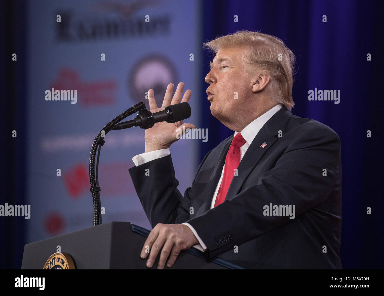 President Donald Trump went off script in a 75 minute speech to a ...