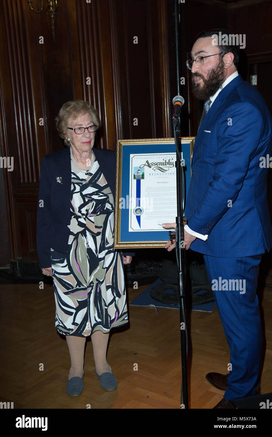 Los Angeles, USA. 25th Feb, 2018. Eva Schloss, holocaust survivor, Anne ...