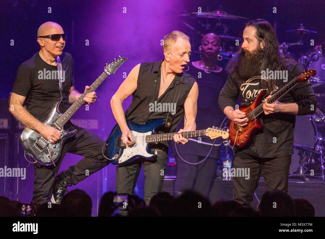 Milwaukee, Wisconsin, USA. 25th Feb, 2018. JOE SATRIANI, PHIL COLLEN ...