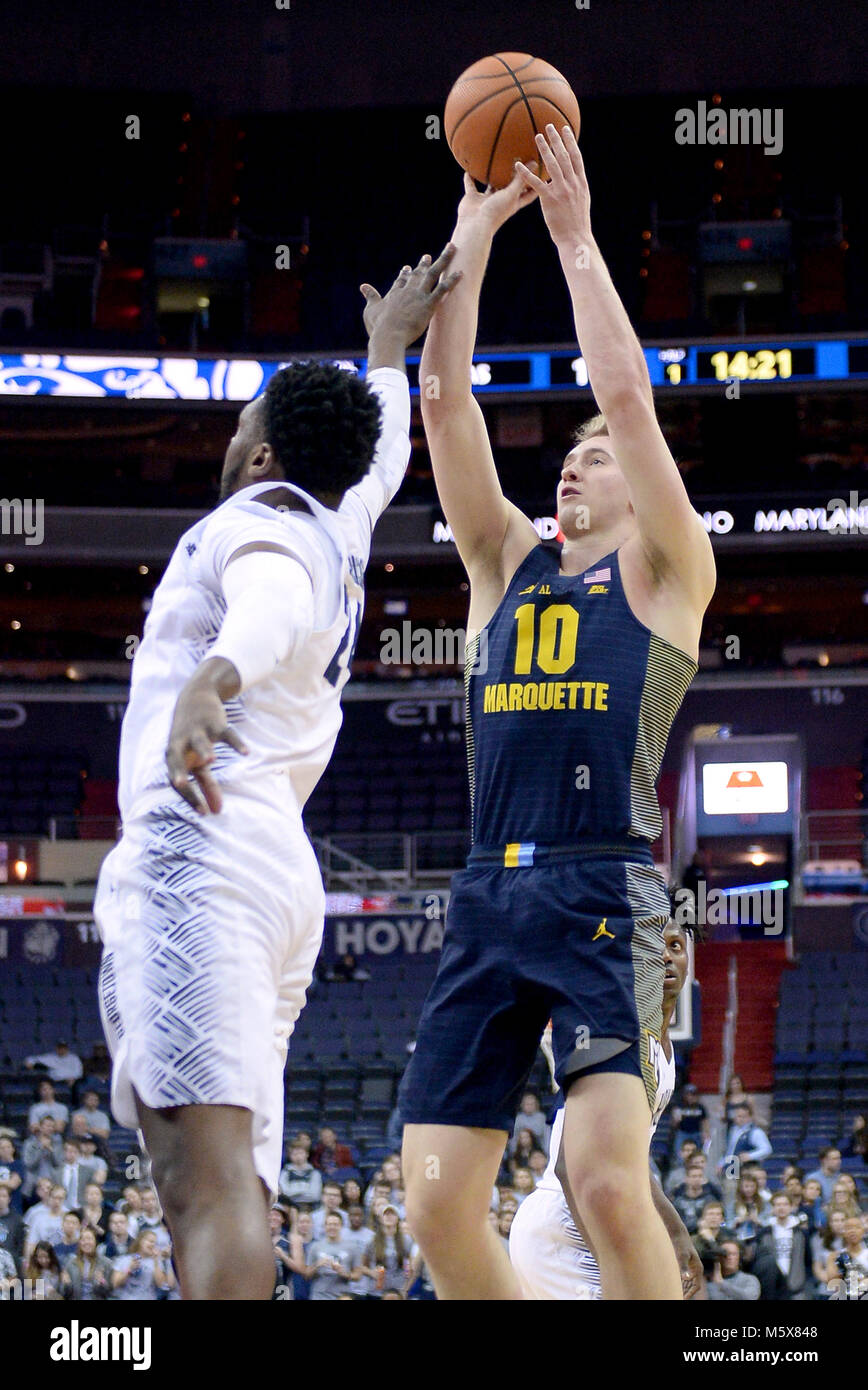 Washington, DC, USA. 26th Feb, 2018. 20180226 - Marquette guard SAM ...