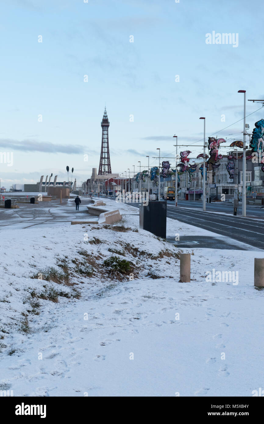 Blackpool tower in the snow hi-res stock photography and images - Alamy