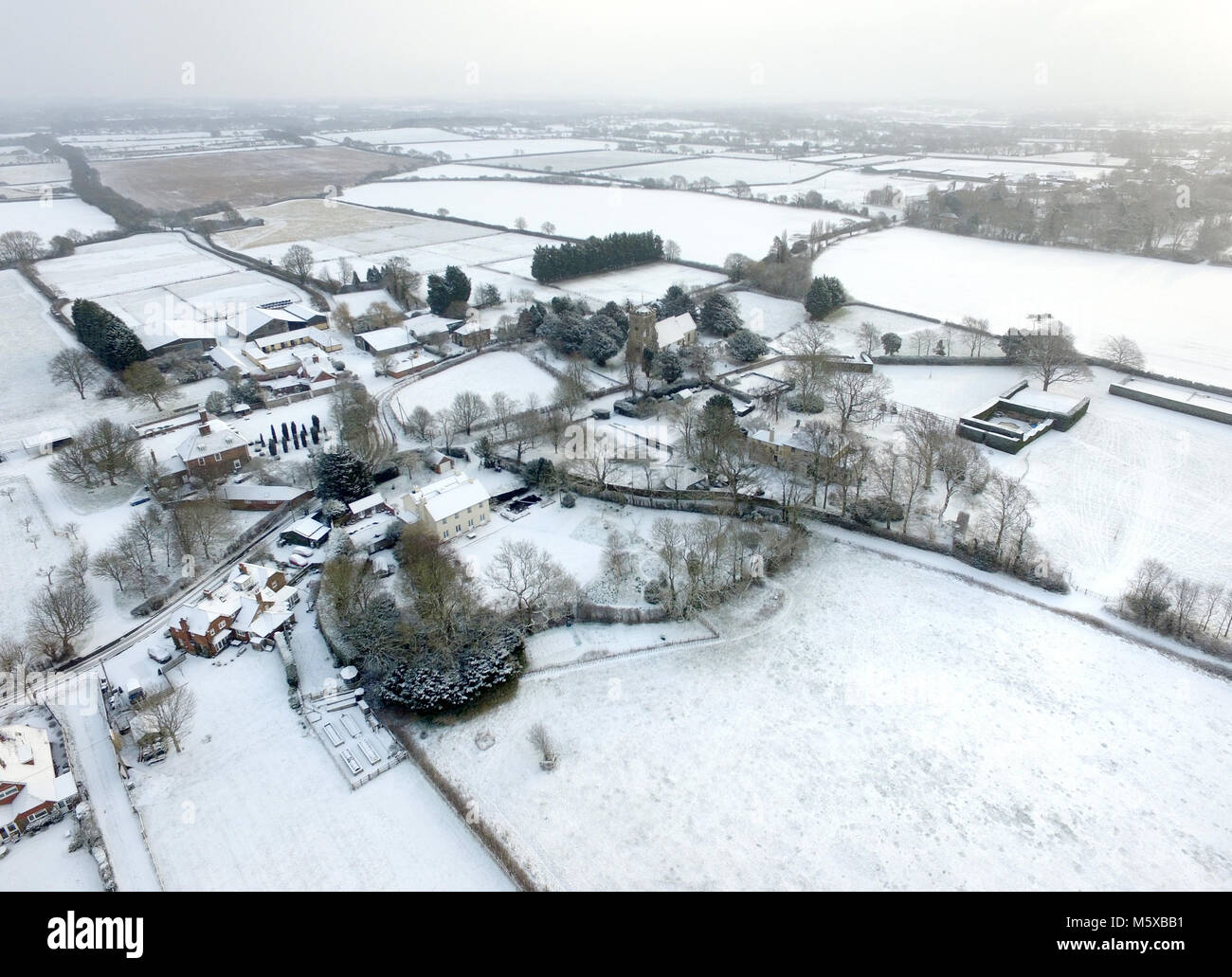 Aerial view rural community in hi-res stock photography and images - Alamy