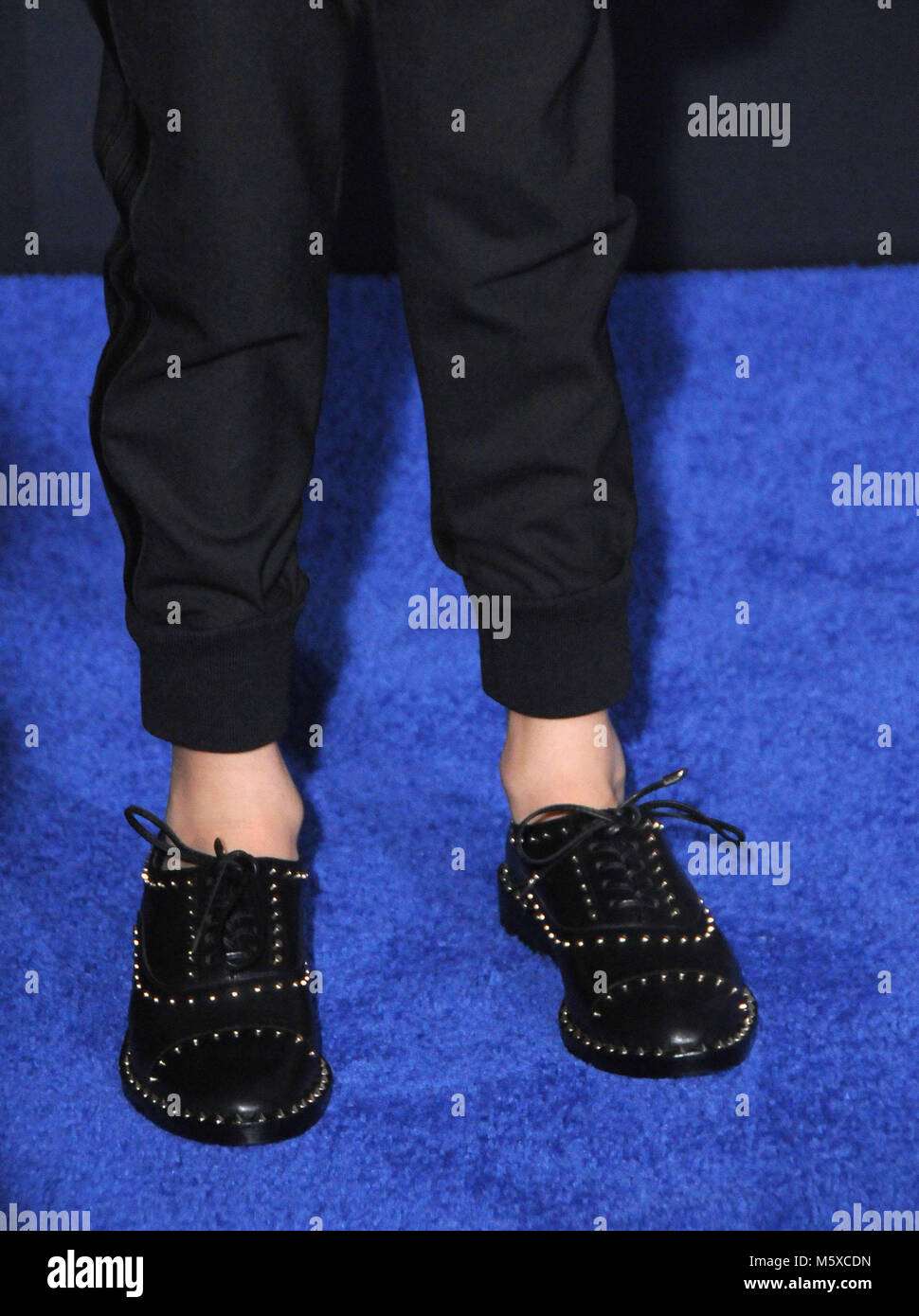 Los Angeles, USA. 26th Feb, 2018. Actor Deric McCabe, shoe detail ...
