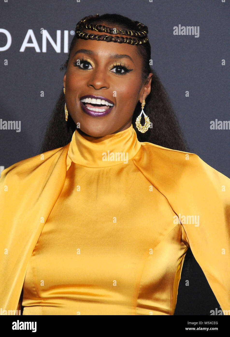 Los Angeles, USA. 26th Feb, 2018. Actress Issa Rae attends the World ...