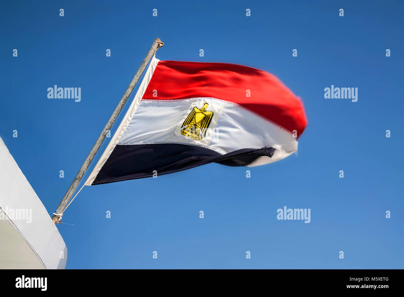 Flag of Egypt waving in the wind Stock Photo - Alamy