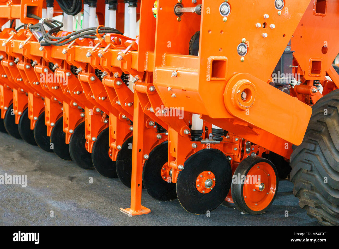 Agricultural machinery. Disk Seeder Stock Photo - Alamy