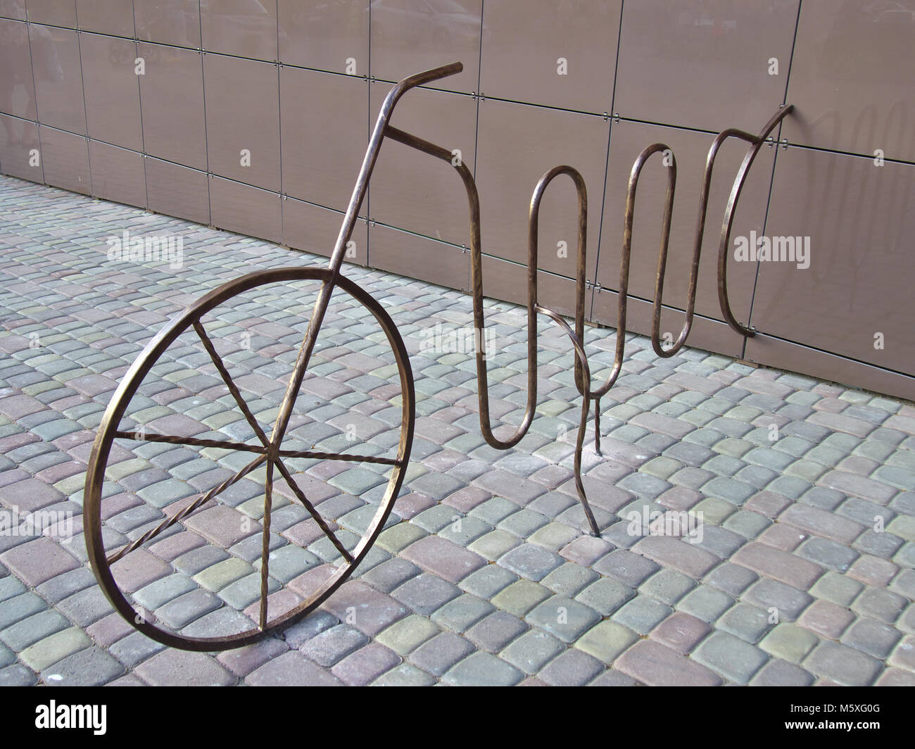 Steel pipe bike rack hi-res stock photography and images - Alamy