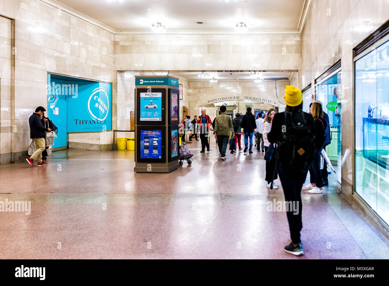 New York, USA - October 29, 2017: Grand central terminal entrance from ...