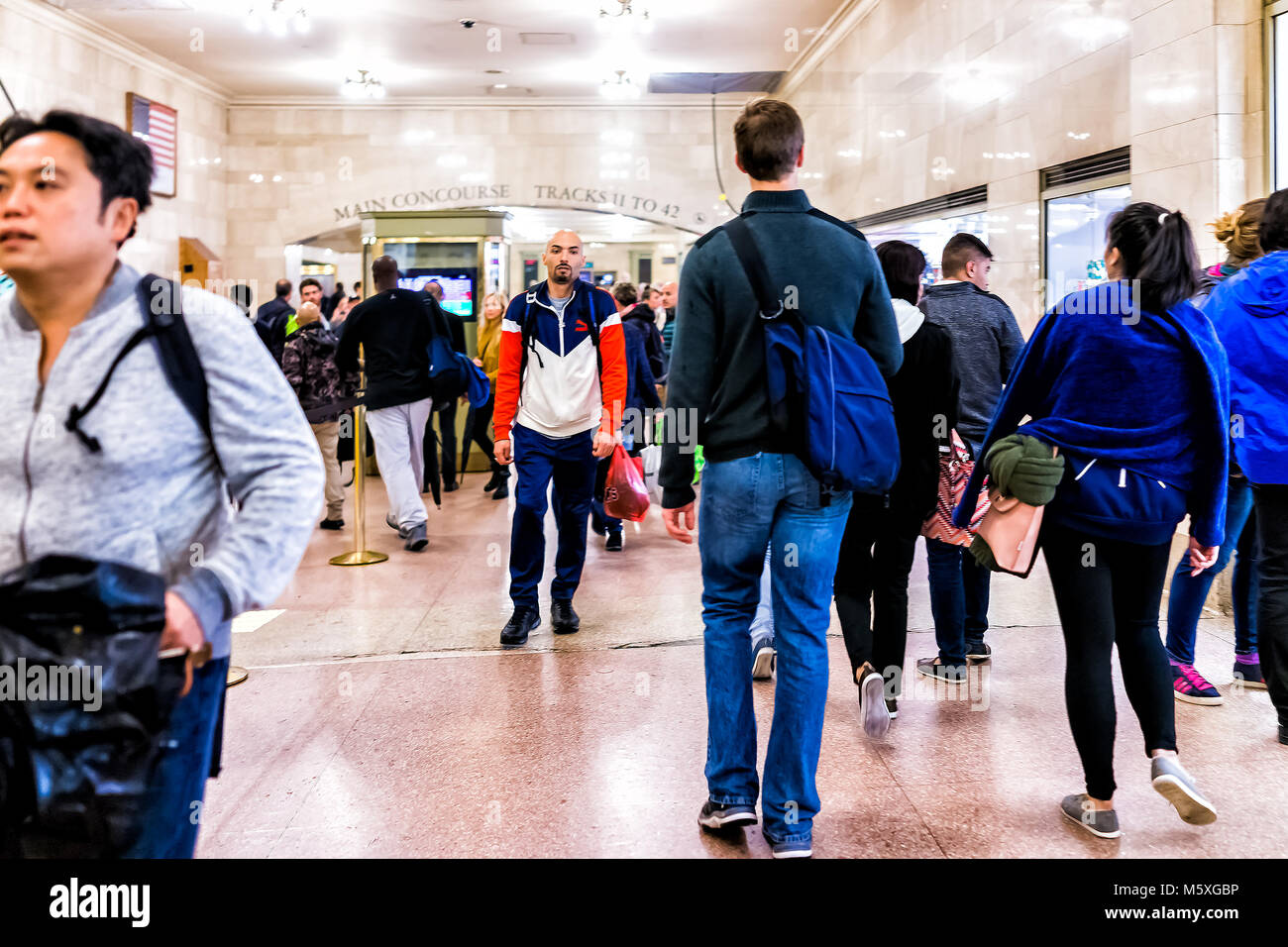 New York, USA - October 29, 2017: Grand central terminal entrance from ...