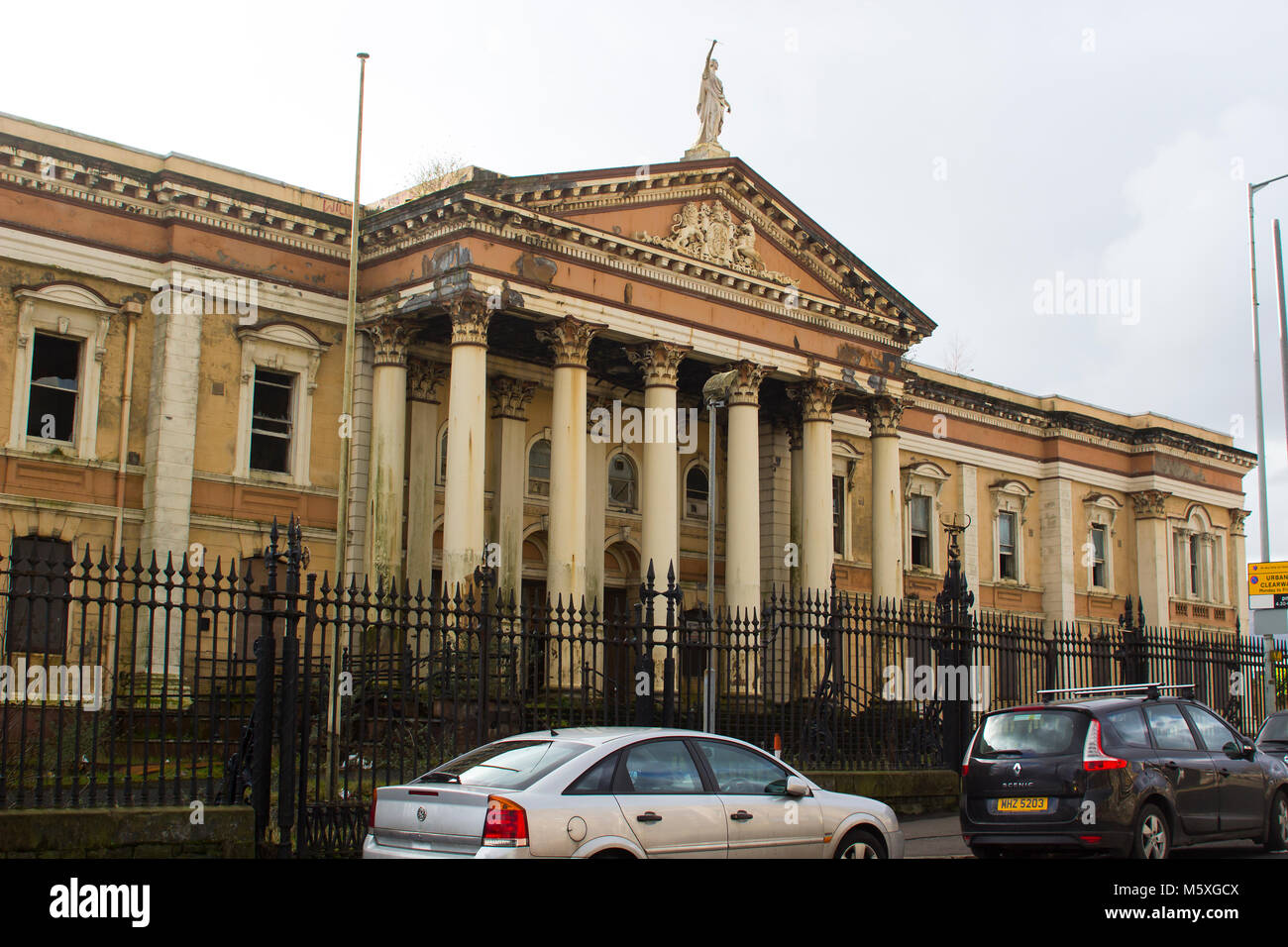 The ruins of the historic Crumlin Road courthouse in Belfast Northern ...