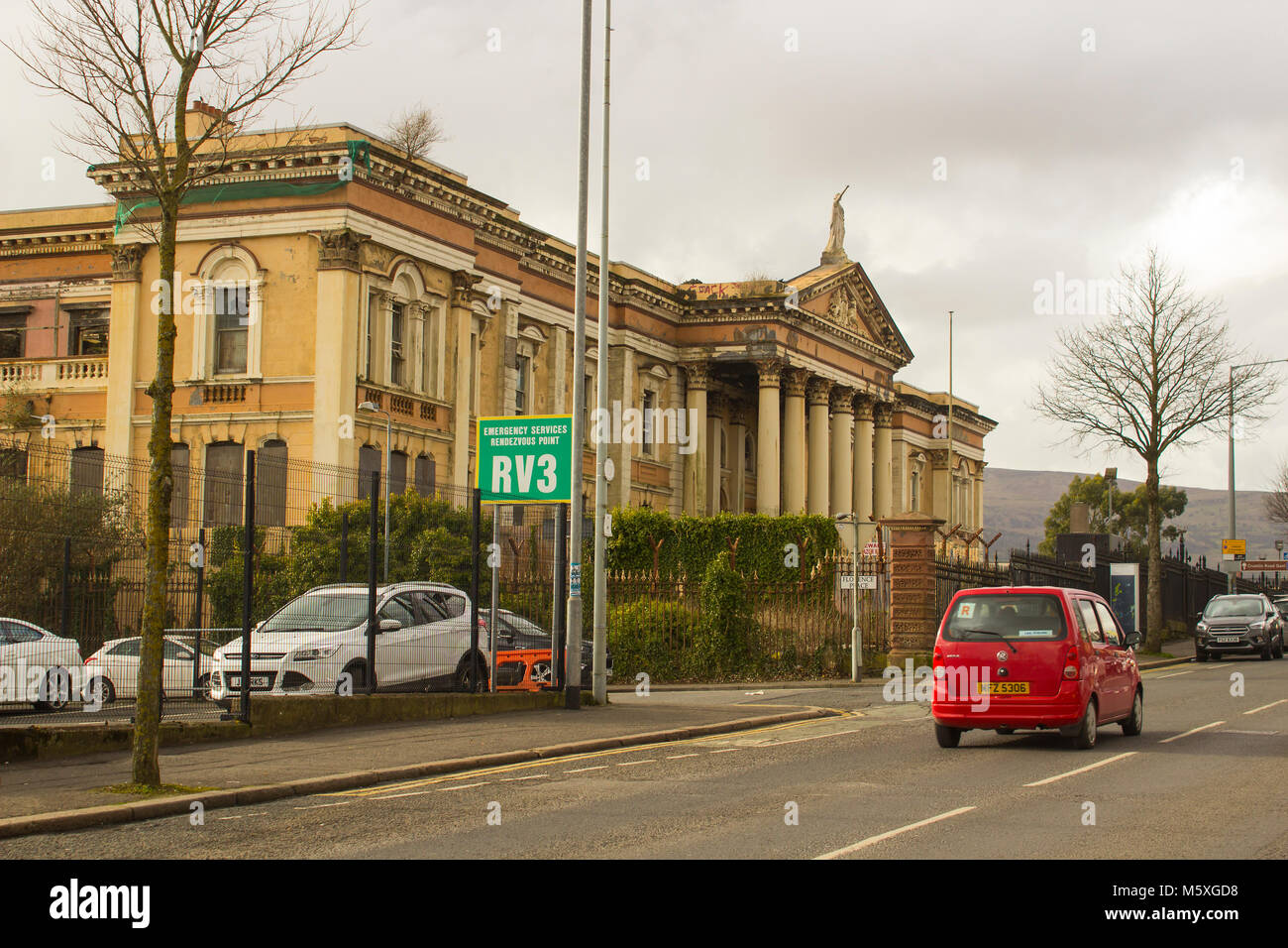 The ruins of the historic Crumlin Road courthouse in Belfast Northern ...