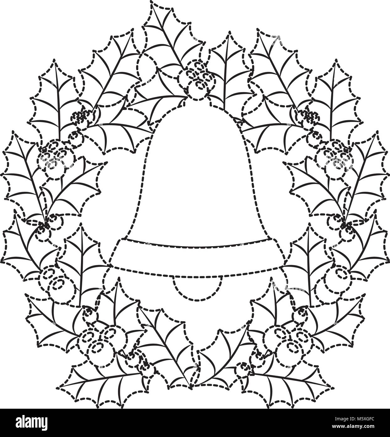 Frame christmas plant holly Black and White Stock Photos & Images - Alamy