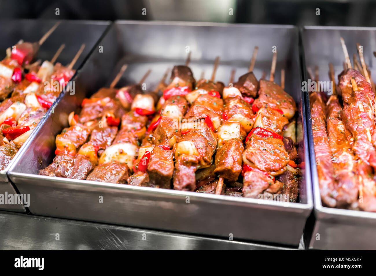 Meat bbq display grill hi-res stock photography and images - Alamy