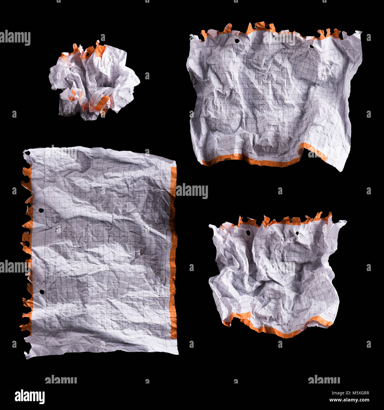 Crumpled white sheet of paper Stock Photo - Alamy