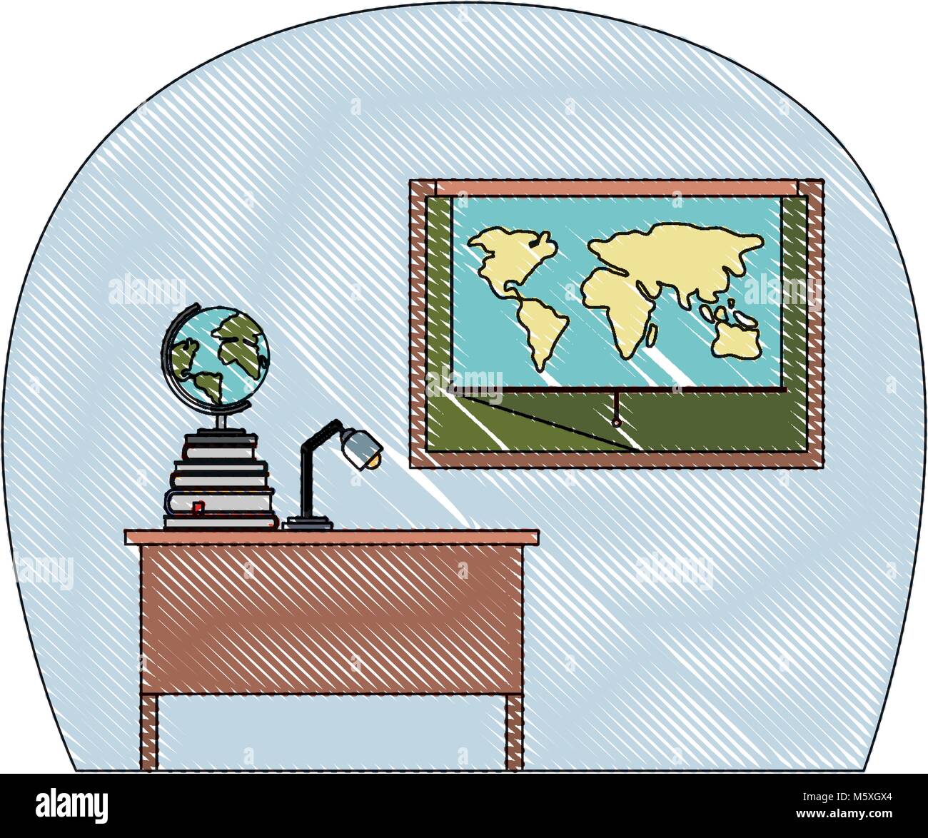 geography class room scene icon Stock Vector Image & Art - Alamy