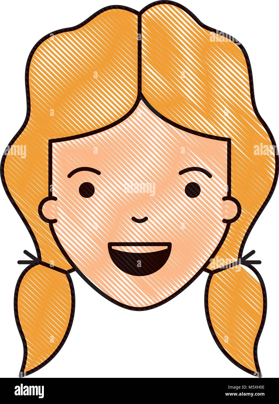 little girl head character Stock Vector Image & Art - Alamy