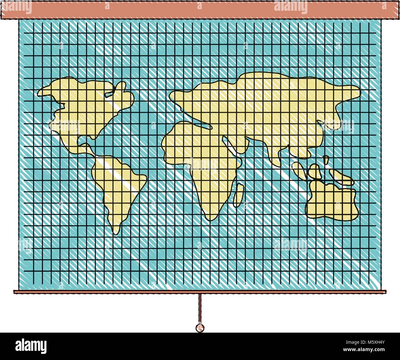world map roller icon Stock Vector Image & Art - Alamy