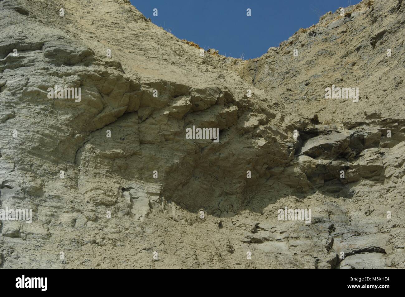Soft Grey Fossil Rich Mudstone Cliffs Along Charmouth Beach, West ...