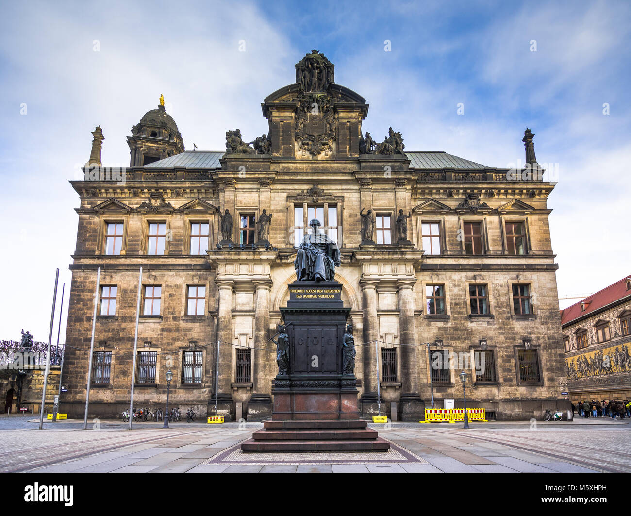 Old town of baroque Dresden, popular touristic attraction, Germany ...