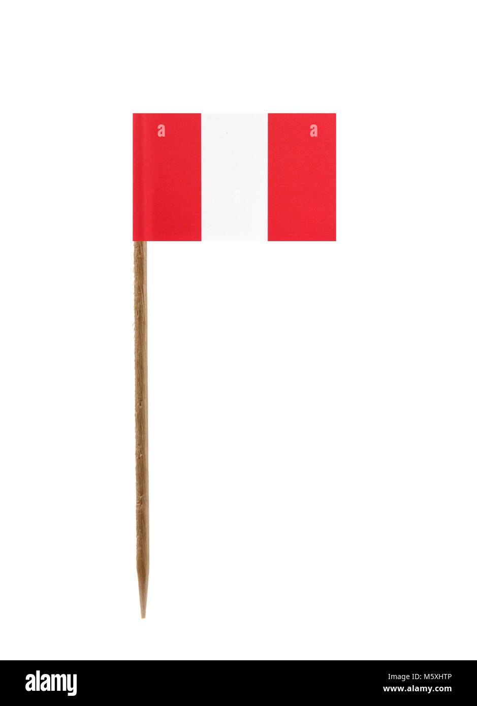 Tooth pick wit a small paper flag of Peru Stock Photo - Alamy