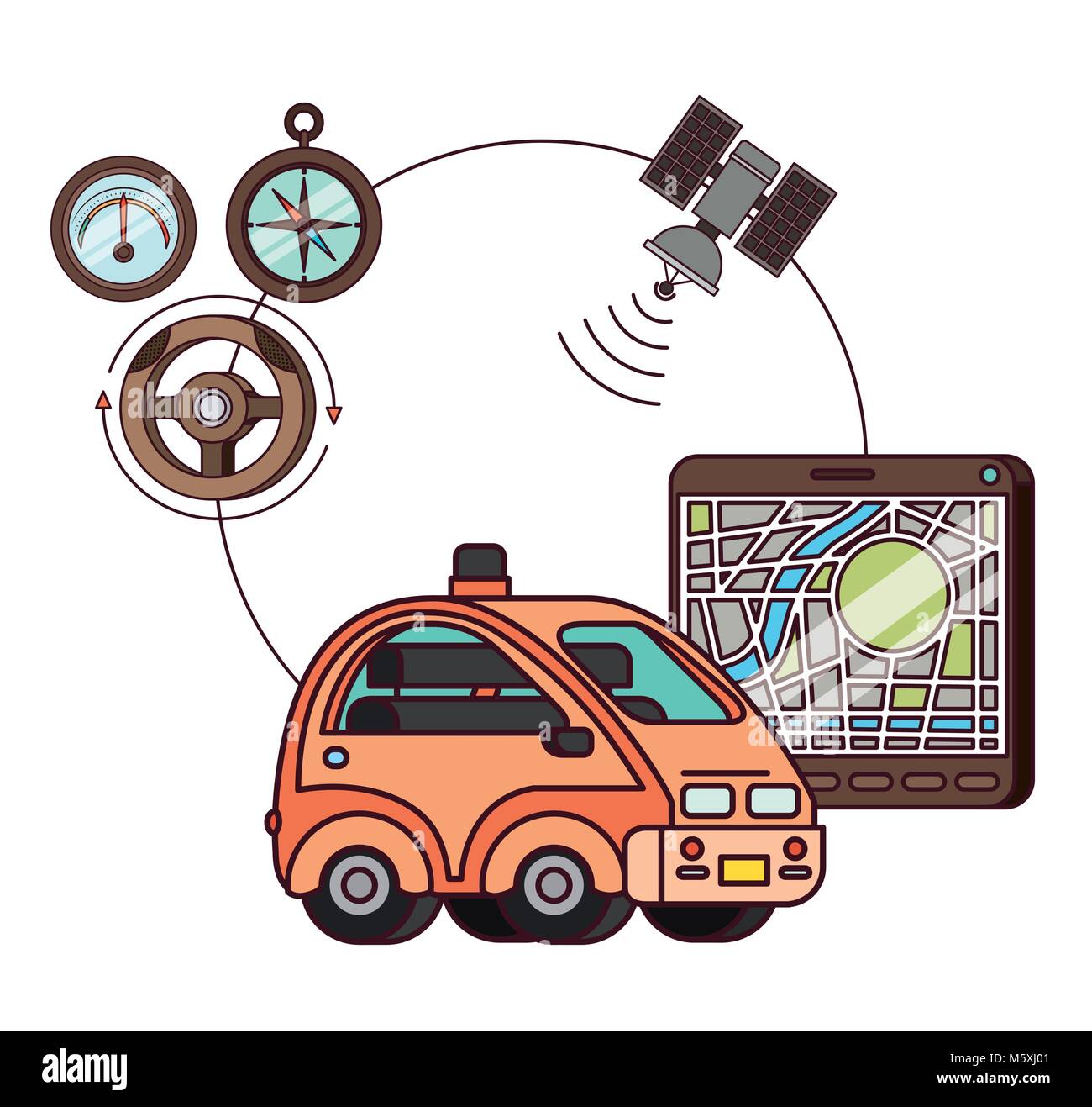gps application set icons Stock Vector Image & Art - Alamy