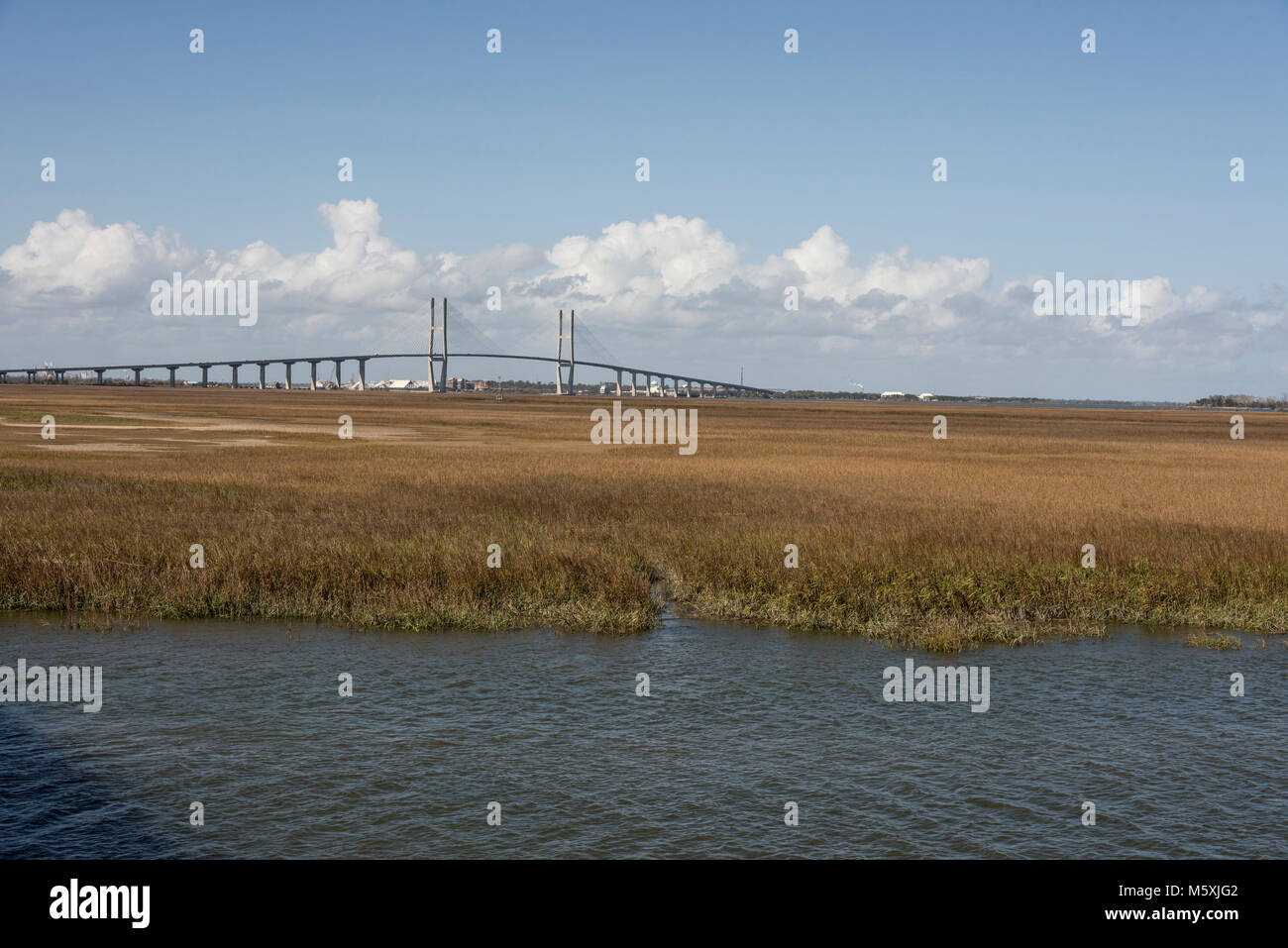 The Sidney Lanier Bridge in Georgia as seen leaving Jekyll State Park ...