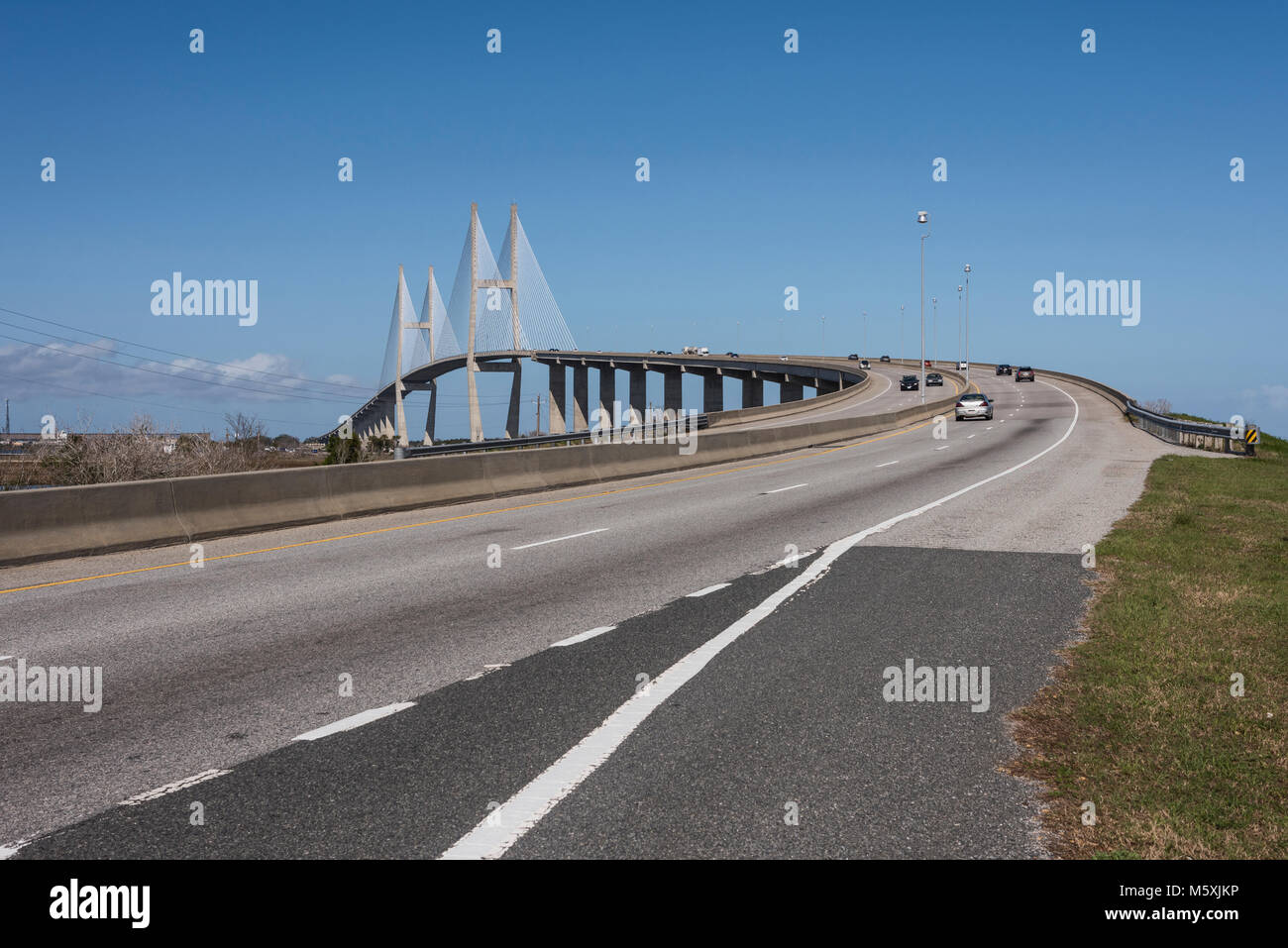 The Sidney Lanier Bridge in Georgia as seen leaving Jekyll State Park ...