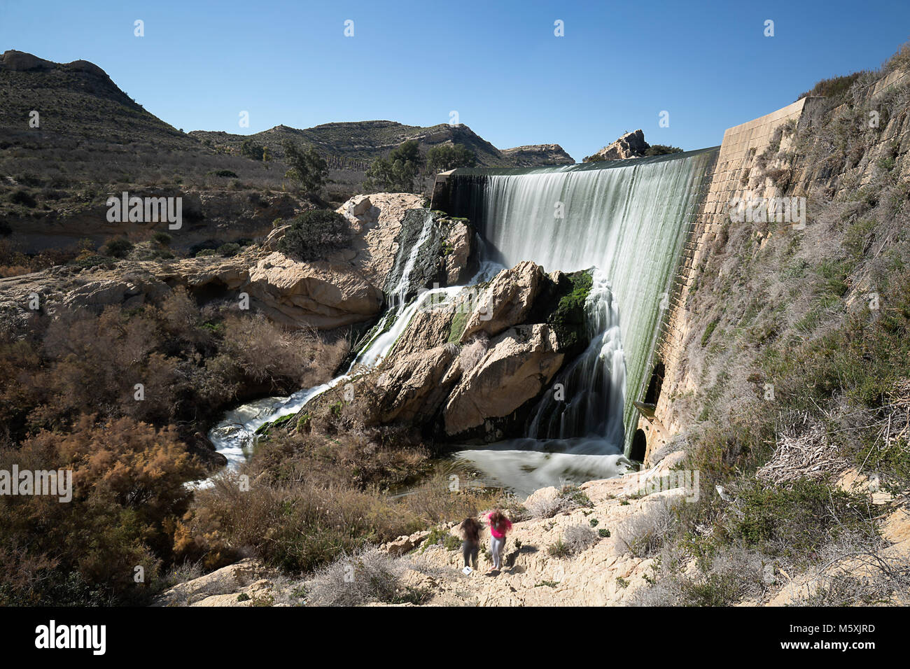 Elche Reservoir is a gravity dam in the shape of an arch Stock Photo ...
