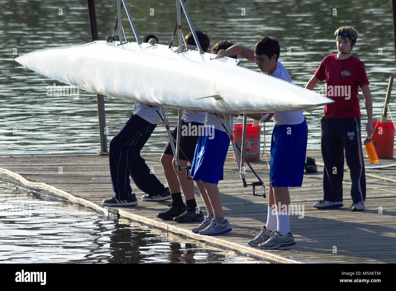 Sculling team practicing hi-res stock photography and images - Alamy