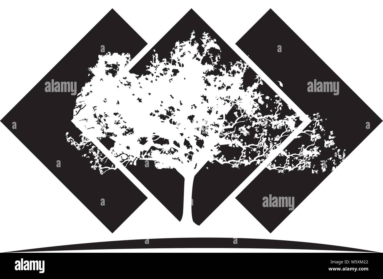Old ancient oak tree Stock Vector Images - Alamy