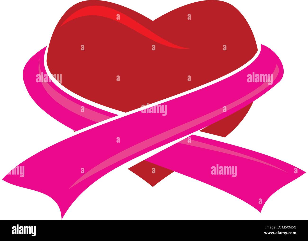 Heart Ribbon Logo Design Template Vector Stock Vector Image & Art - Alamy