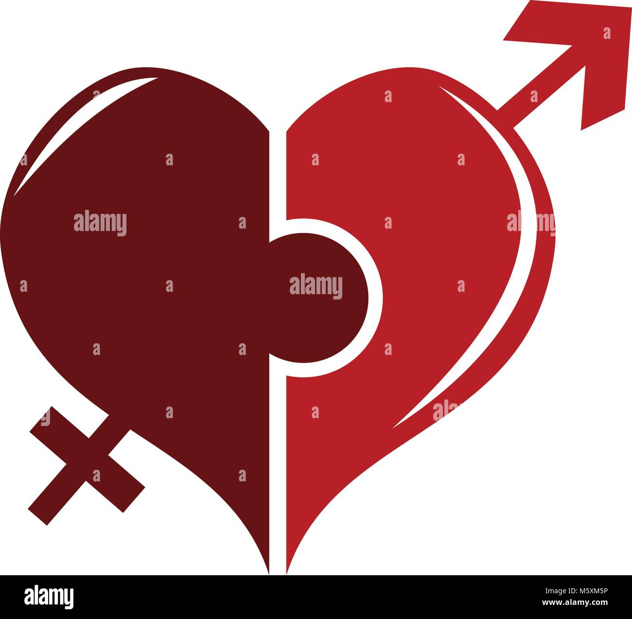 Heart Puzzle Union Stock Vector Image & Art - Alamy