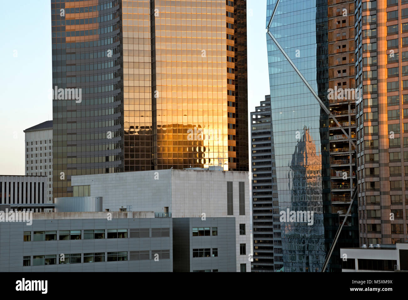 Downtown glass skyscrapers hi-res stock photography and images - Alamy