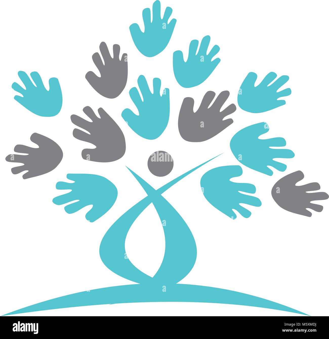 Tree Hand Logo Design Template Vector Stock Vector Image & Art - Alamy