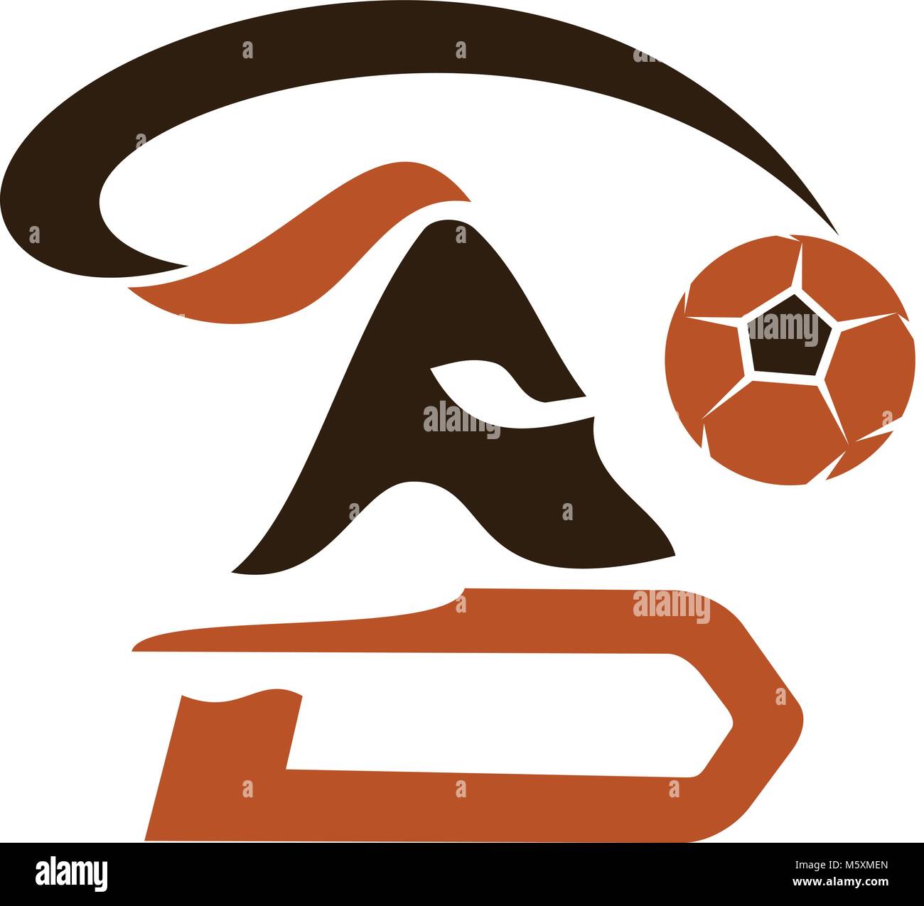 Football Warrior Logo Design Template Vector Stock Vector Image & Art ...