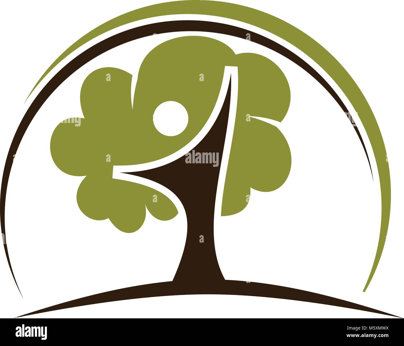 Oak Tree Vector Stock Vector Image & Art - Alamy