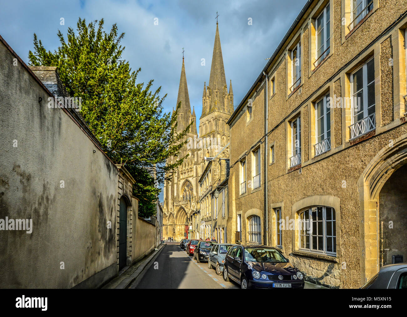 The picturesque town of Bayeux France in the Normandy region with it's ...
